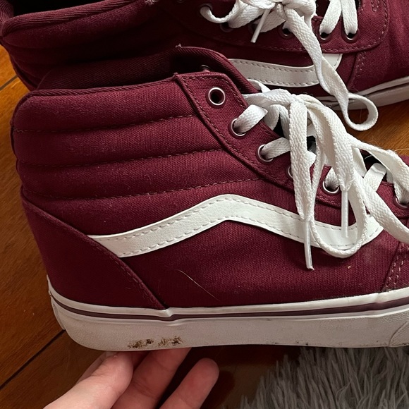 Vans | Shoes | Maroon Sk8 Hightop Vans | Poshmark